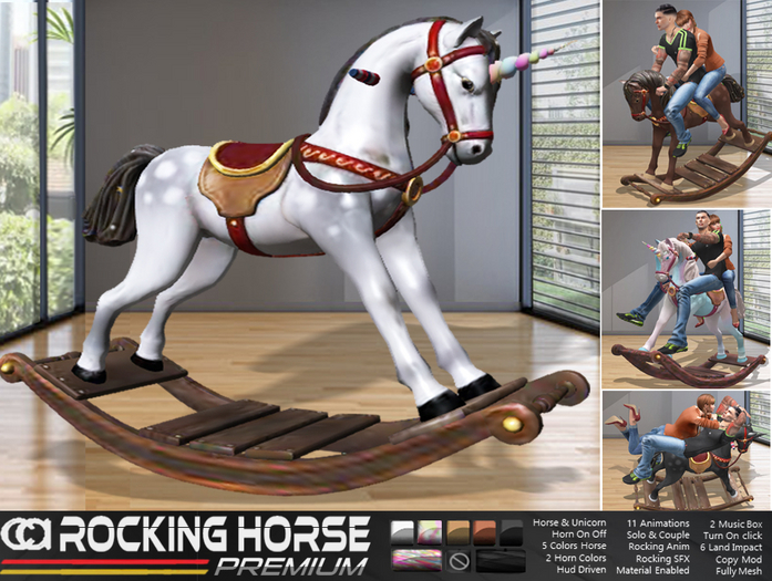 Second Life Marketplace - [CA] THE PREMIUM ROCKING HORSE